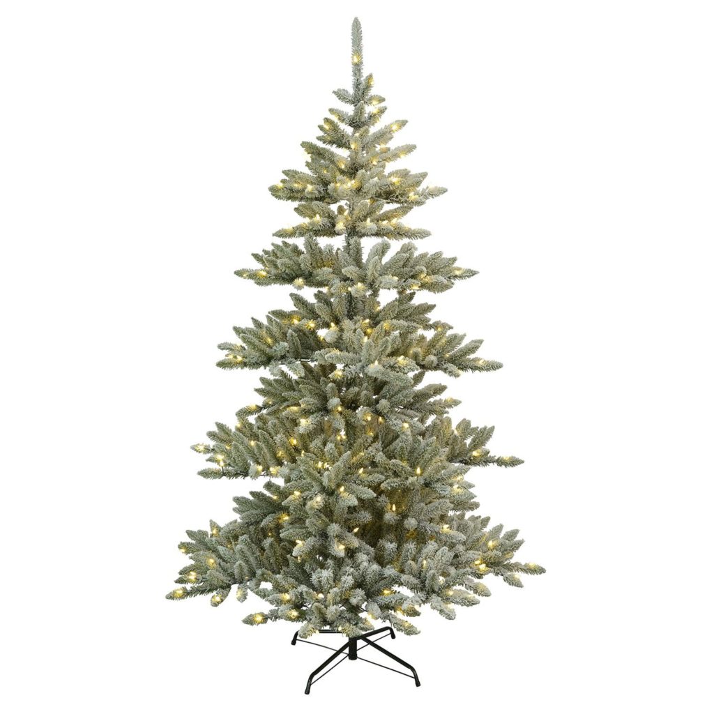 Arvika konstgran/plastgran 210cm 320 LED grön med snö - Prylgrossen