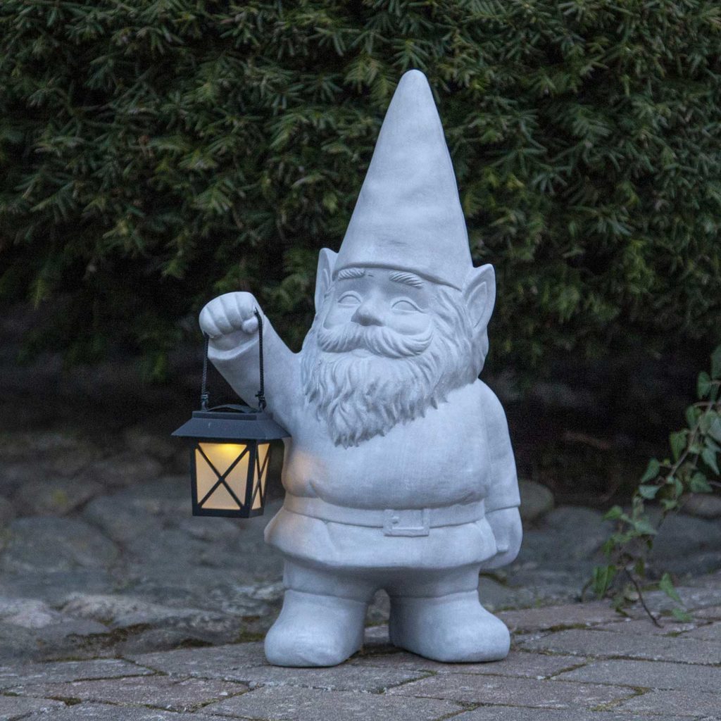 Solcellsdekoration trädgårdstomte med lykta - Prylgrossen
